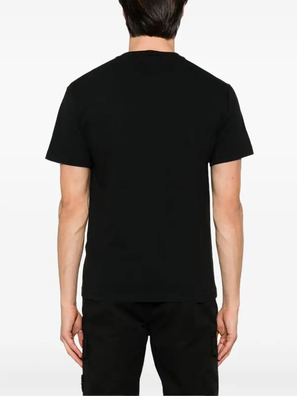 Stone Island Compass-motif T-shirt - Black