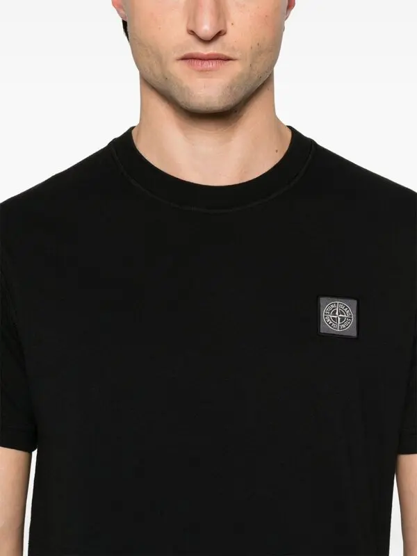 Stone Island Compass-motif T-shirt - Black