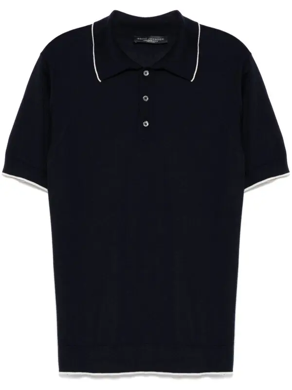 BRETT JOHNSON Short-sleeve Polo Shirt - Blue