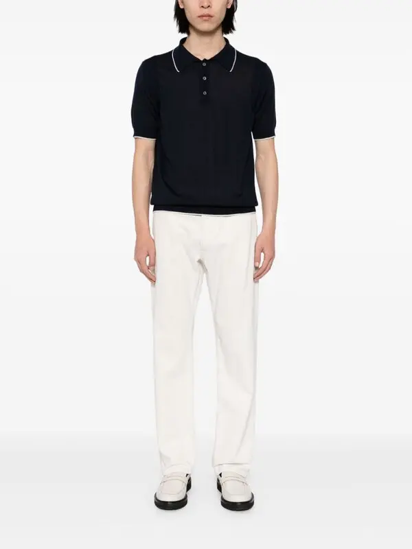 BRETT JOHNSON Short-sleeve Polo Shirt - Blue