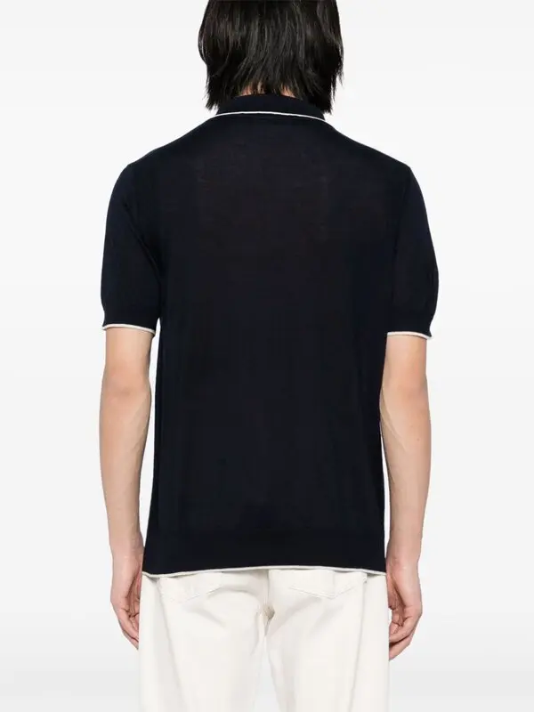 BRETT JOHNSON Short-sleeve Polo Shirt - Blue