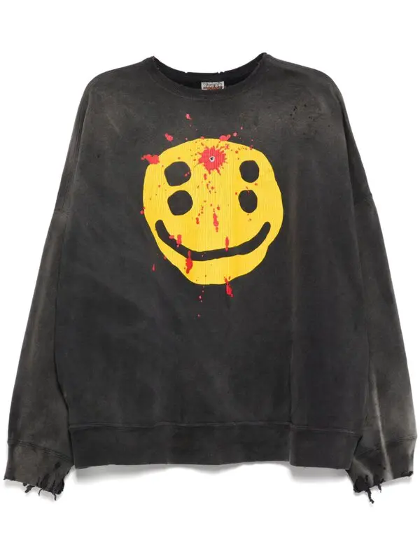 SAINT MXXXXXX X Cactus Plant Flea Market Smile Sweatshirt