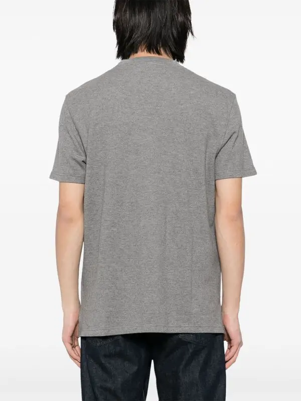 BRETT JOHNSON Double-collar T-shirt - Grey