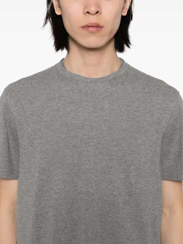 BRETT JOHNSON Double-collar T-shirt - Grey