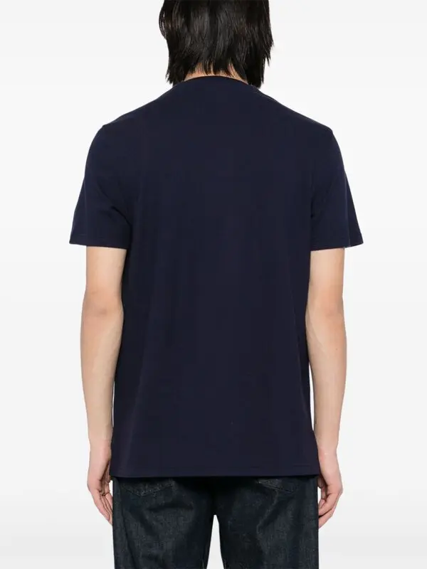 BRETT JOHNSON Double-collar T-shirt - Blue