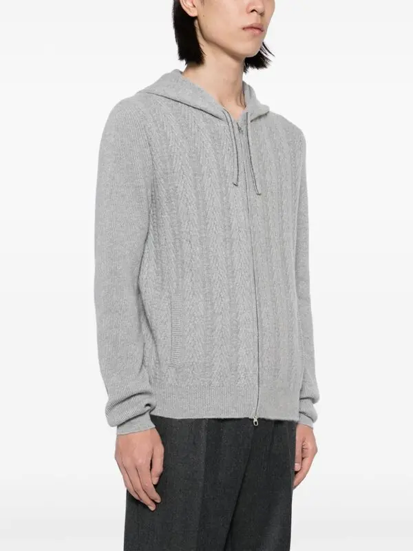BRETT JOHNSON Herringbone Cashmere Hoodie