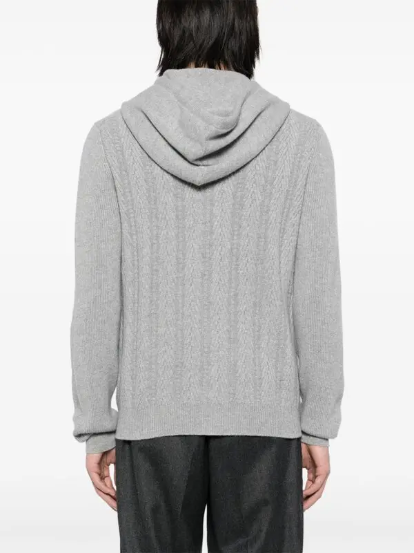 BRETT JOHNSON Herringbone Cashmere Hoodie