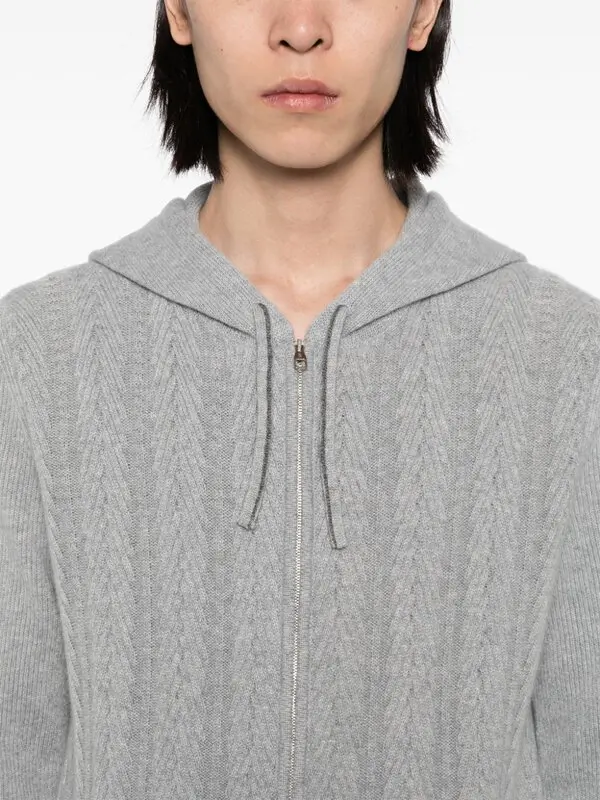 BRETT JOHNSON Herringbone Cashmere Hoodie