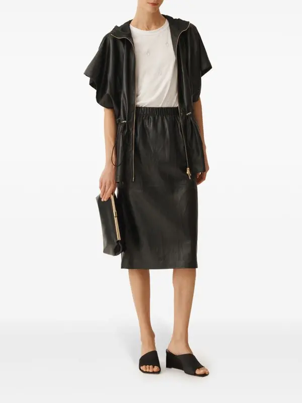 Fabiana Filippi Pleated Leather Cape