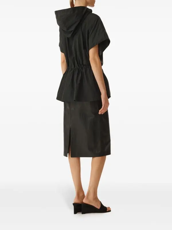 Fabiana Filippi Pleated Leather Cape