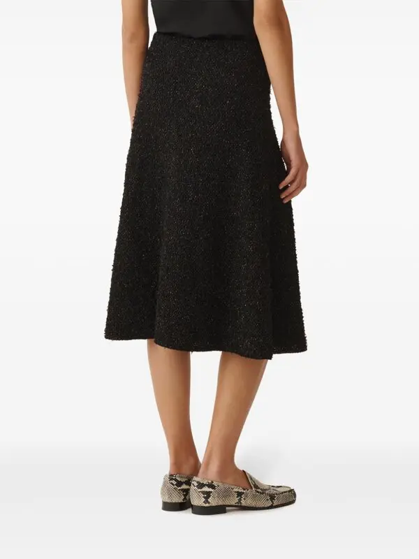 Fabiana Filippi Textured-finish Midi Skirt - Black