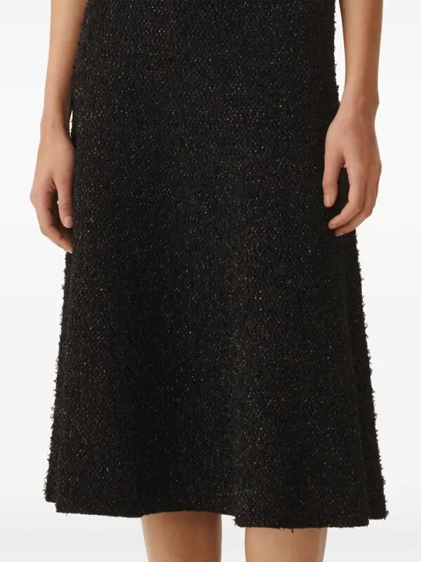 Fabiana Filippi Textured-finish Midi Skirt - Black