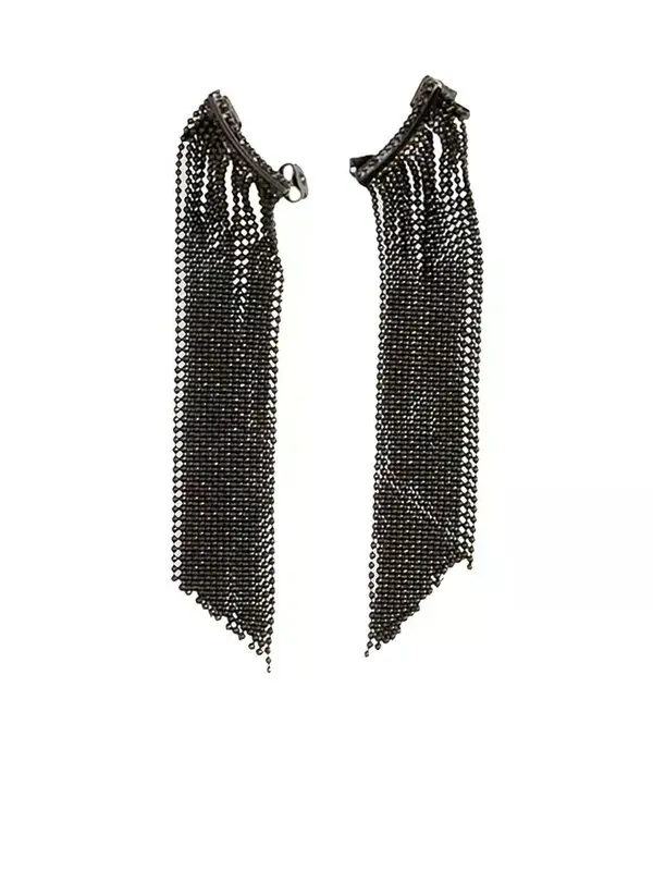 Fabiana Filippi Fringed Cuff Earrings - Black