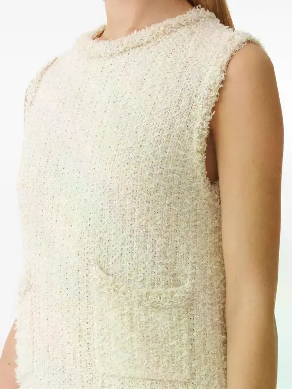 Fabiana Filippi Tweed Mini Dress - Neutrals