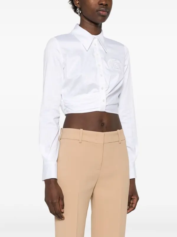 Elisabetta Franchi Cropped Poplin Shirt