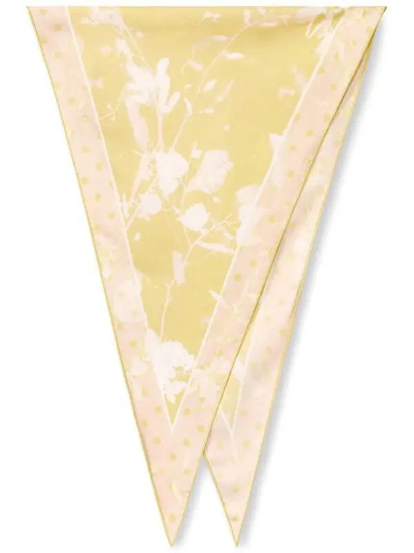 Fabiana Filippi Tillia-print Silk Scarf - Yellow