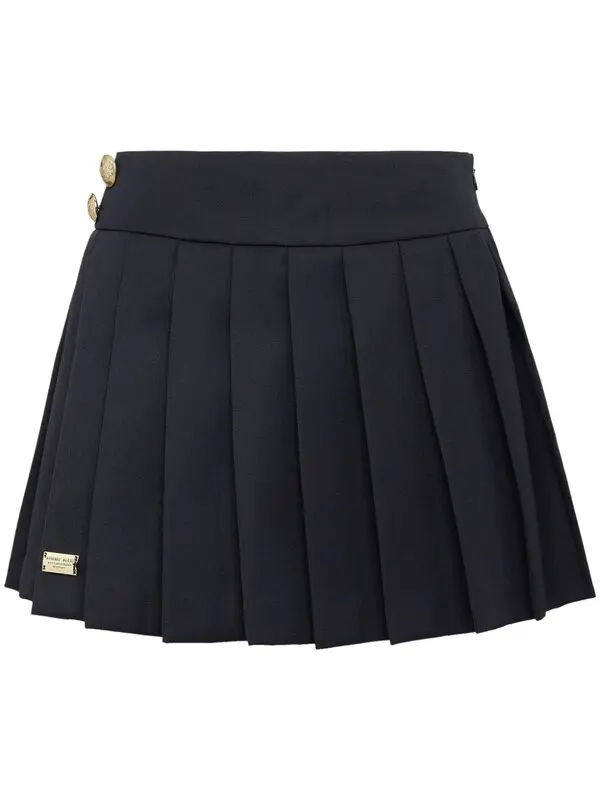 Philipp Plein Plissé Mini Skirt - Blue