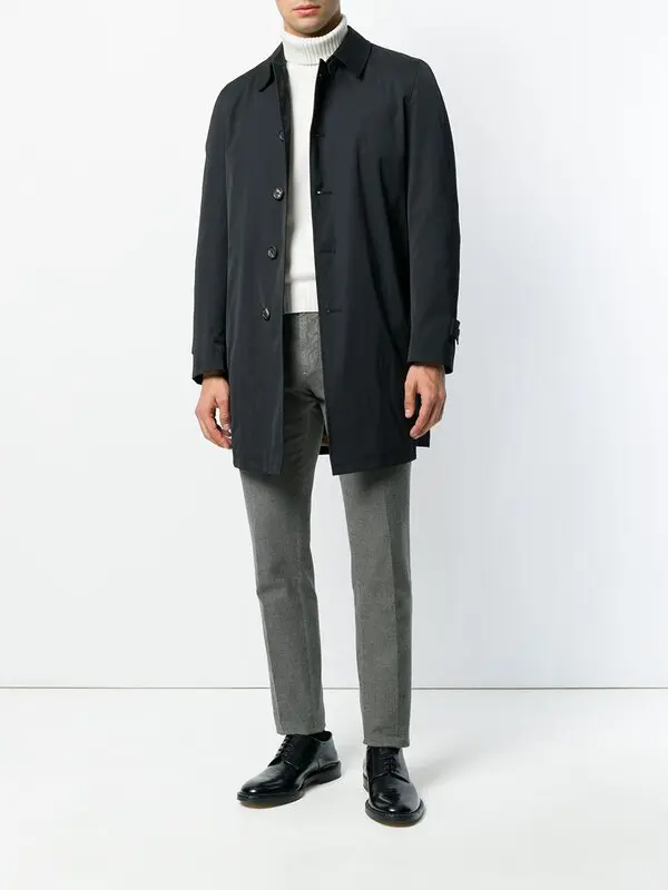DELL'OGLIO Straight-fit Buttoned Coat