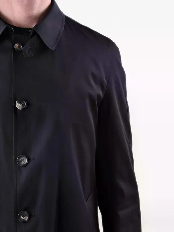 DELL'OGLIO Buttoned Coat - Black