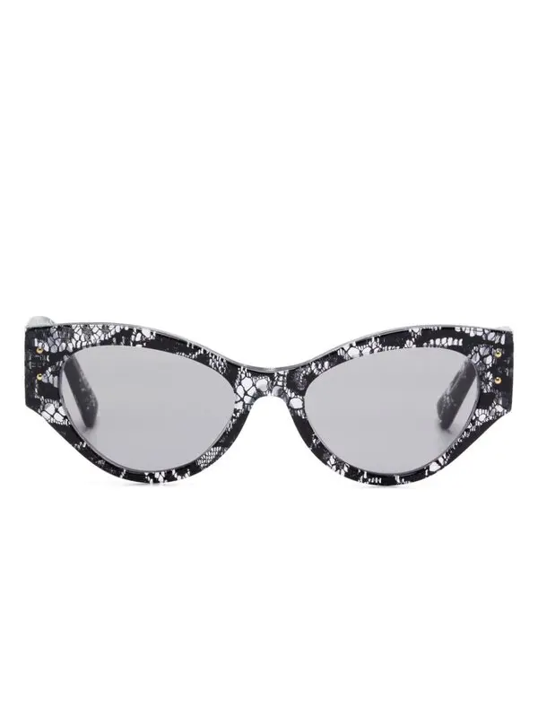 Dolce & Gabbana Logo-plaque Sunglasses - Black