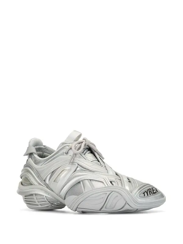 Balenciaga Metallic Low-top Sneakers - Silver