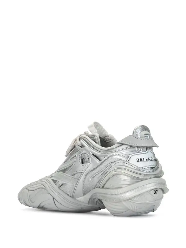 Balenciaga Metallic Low-top Sneakers - Silver