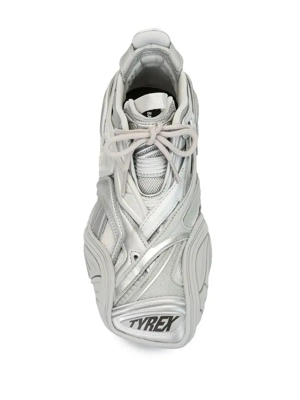 Balenciaga Metallic Low-top Sneakers - Silver