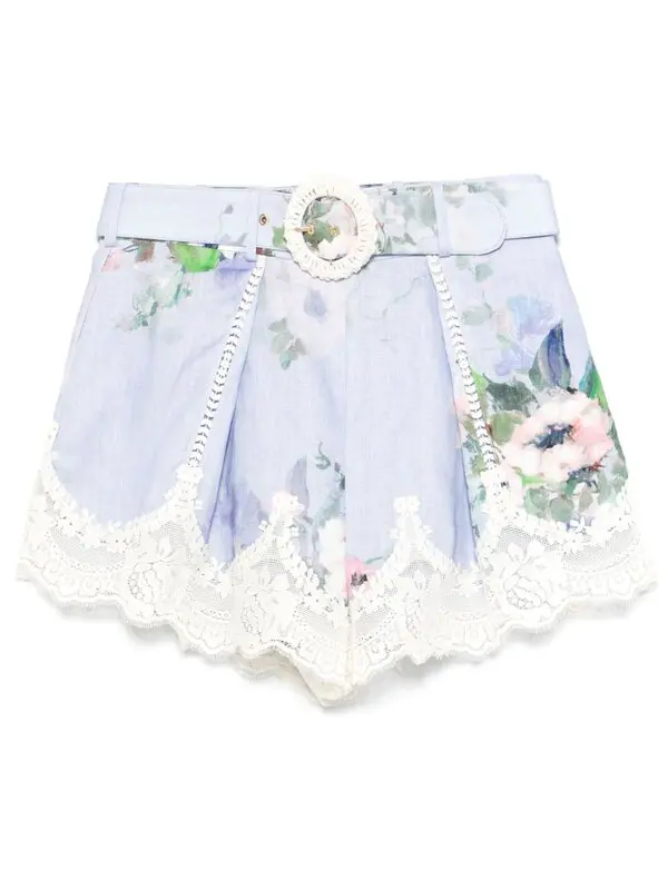 Zimmermann Everley Belted Shorts