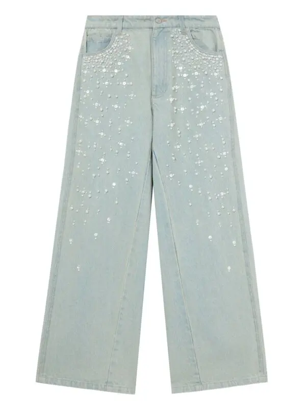 Sea Pearl-embellished Jeans