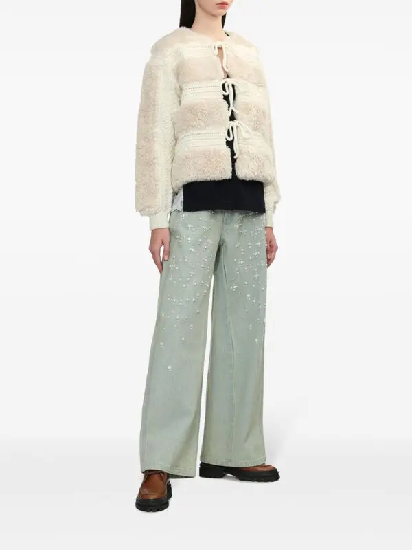 Sea Pearl-embellished Jeans