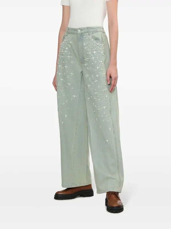 Sea Pearl-embellished Jeans
