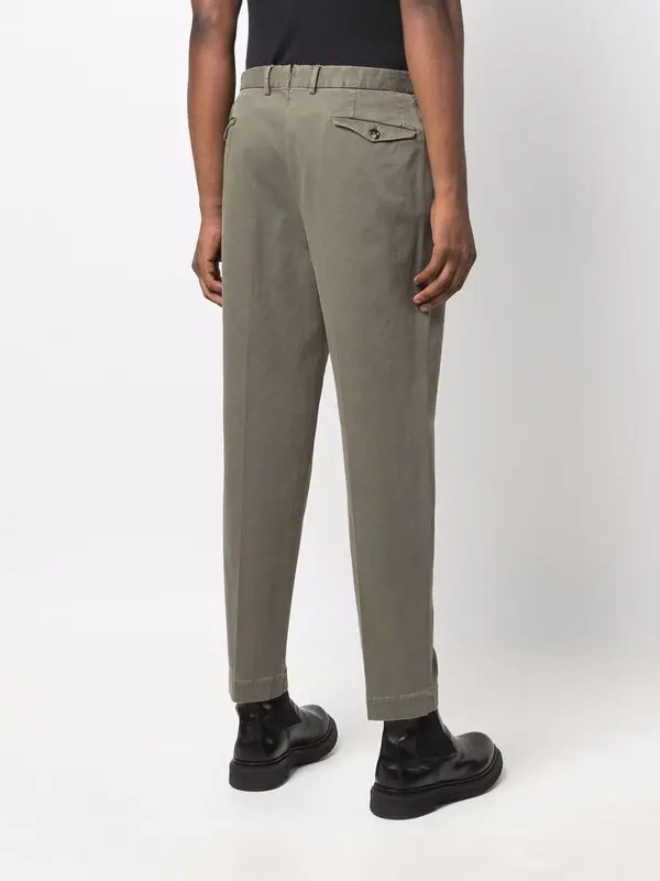 DELL'OGLIO Straight-leg Tailored Trousers - Green
