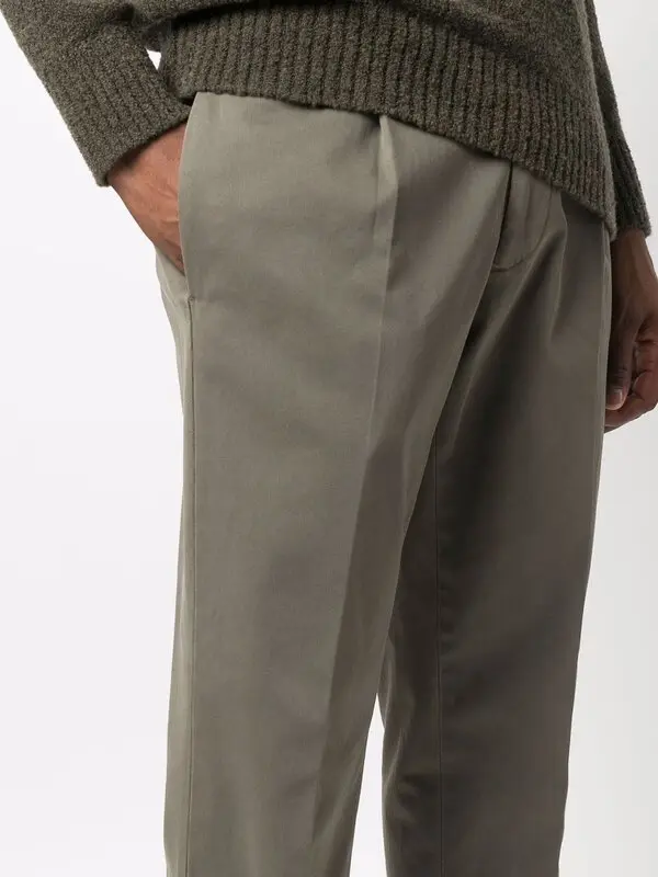 DELL'OGLIO Straight-leg Tailored Trousers - Green