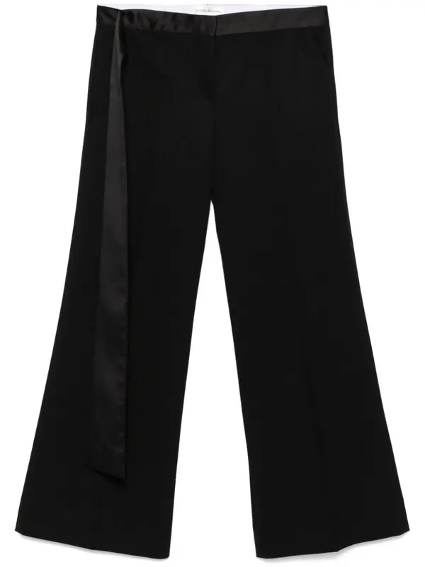 Victoria Beckham Satin-waistband Tailored Trousers