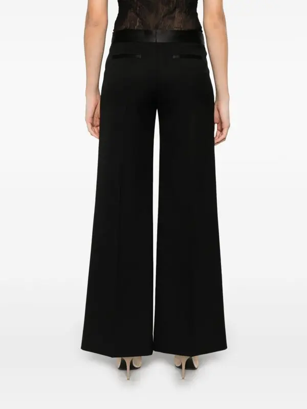 Victoria Beckham Satin-waistband Tailored Trousers