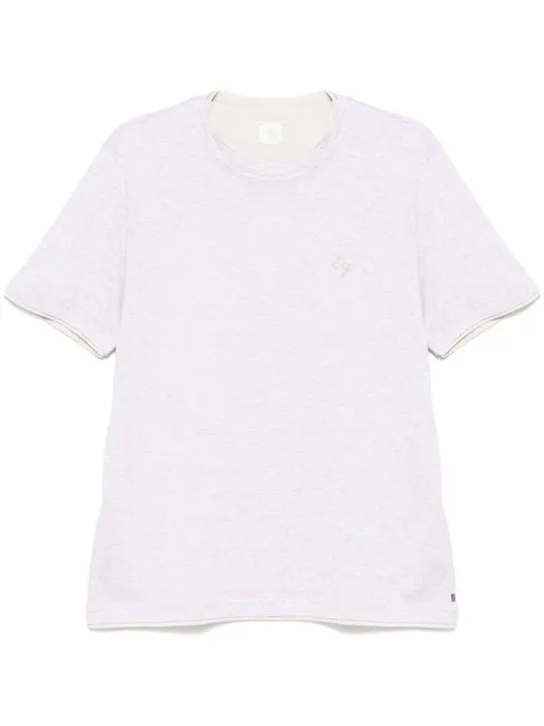 Eleventy Logo-embroidered T-shirt