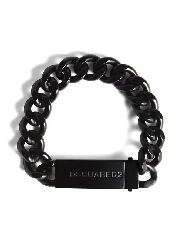 Dsquared2 Logo-engraved Bracelet - Black