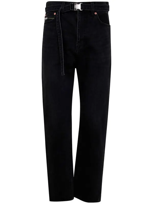 Sacai Belted Straight Jeans