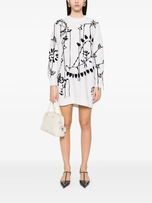mara embroidered mini dress Maria Micro Mini Dress in Leite XS