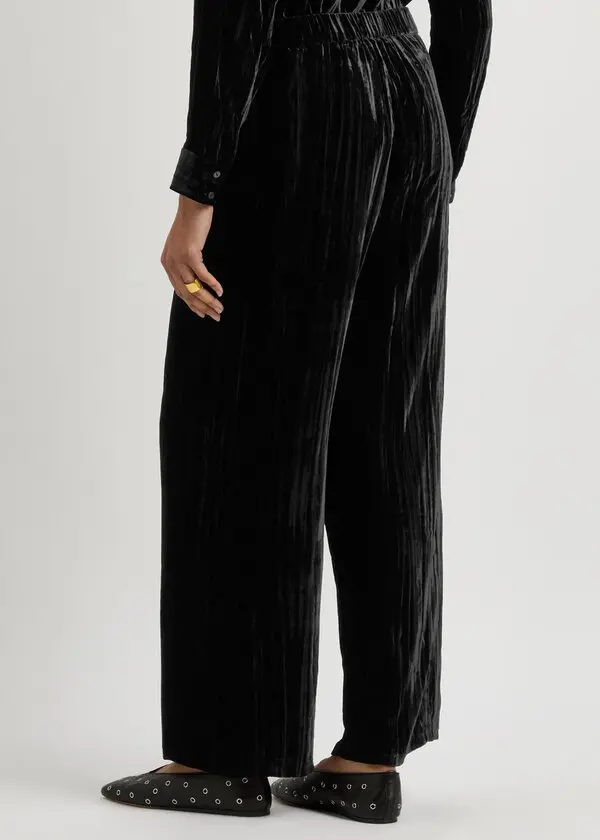 Eileen Fisher Wide-leg Velvet Trousers