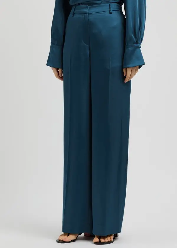 Simkhai Tavar Wide-leg Satin Trousers