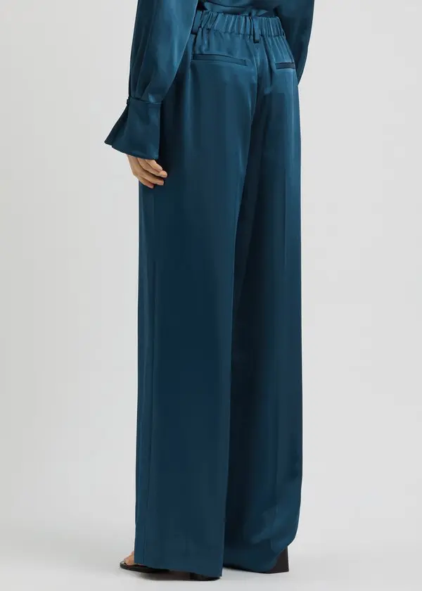 Simkhai Tavar Wide-leg Satin Trousers