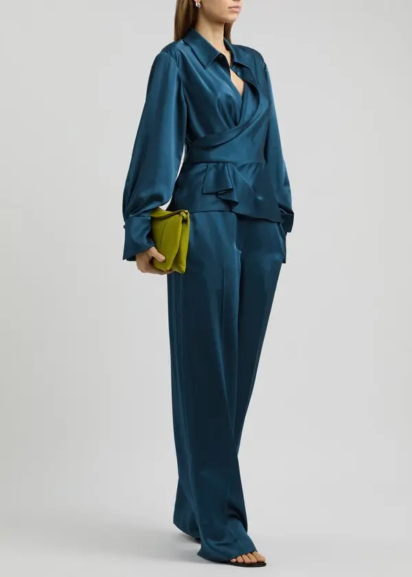 Simkhai Tavar Wide-leg Satin Trousers