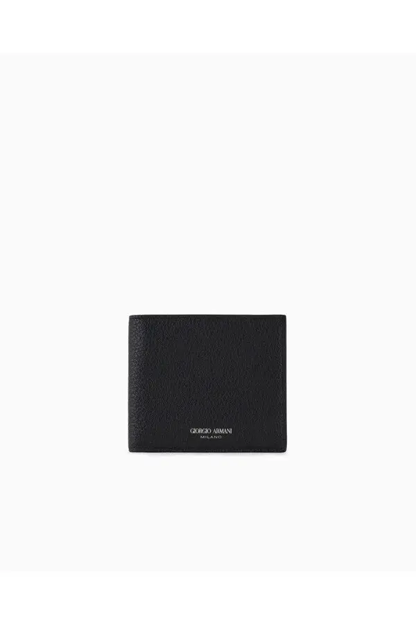Giorgio Armani Bifold Leather Wallet - Black
