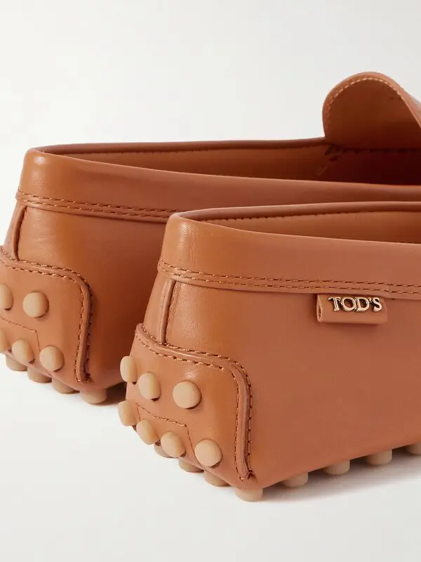 TOD'S Gommino Leather Loafers - Brown