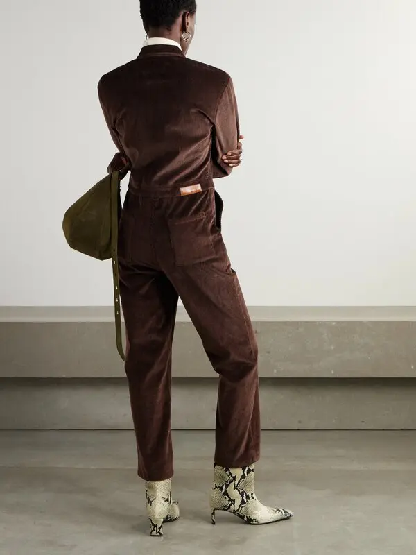 RIVET UTILITY Charmer Stretch-cotton Corduroy Jumpsuit