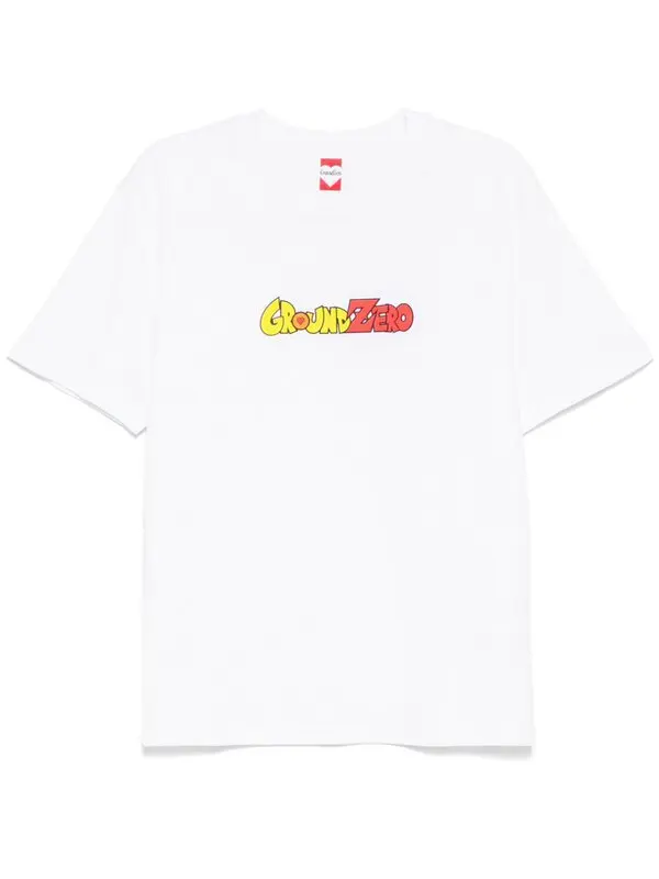 GROUND ZERO Logo Print T-shirt - White