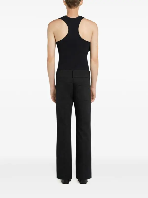 COURREGES Racerback Tank Top With Cut-out Detailing - Black