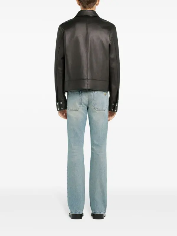 COURREGES Zip-up Leather Jacket