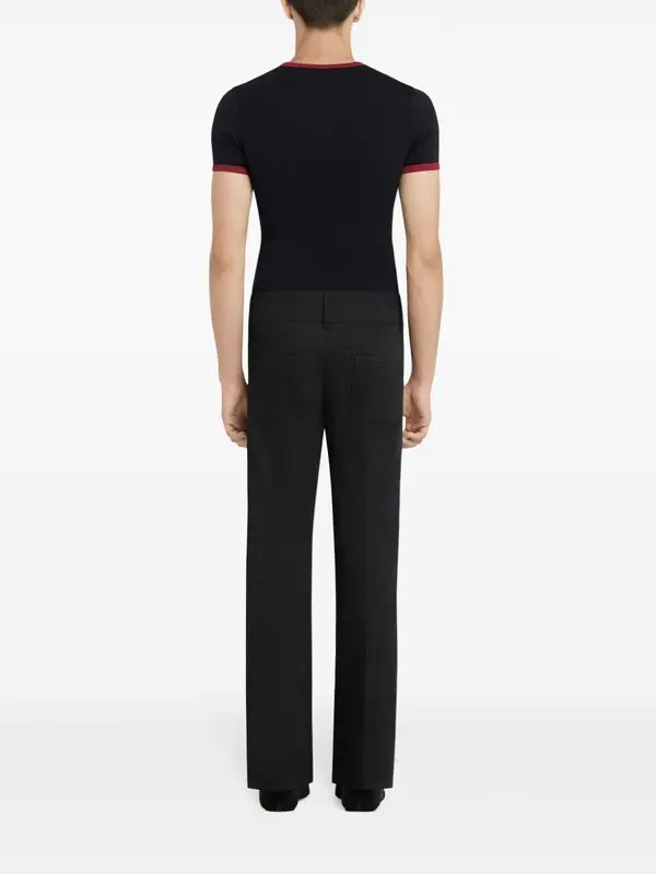 COURREGES Signature Contrast T-shirt - Black